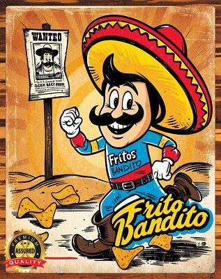 Fritos Corn Chips - Frito Bandito - Rare - Metal Sign 11 x 14 | eBay