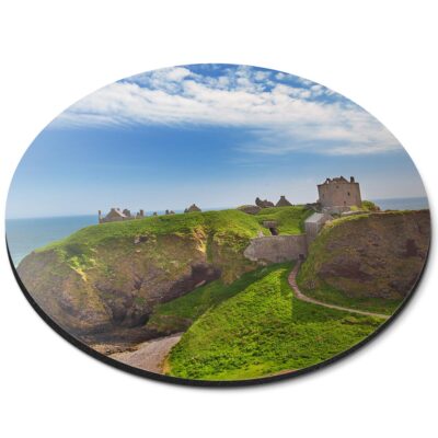 Round Mouse Mat Medieval Dunnottar Castle Scotland #51430 | eBay UK