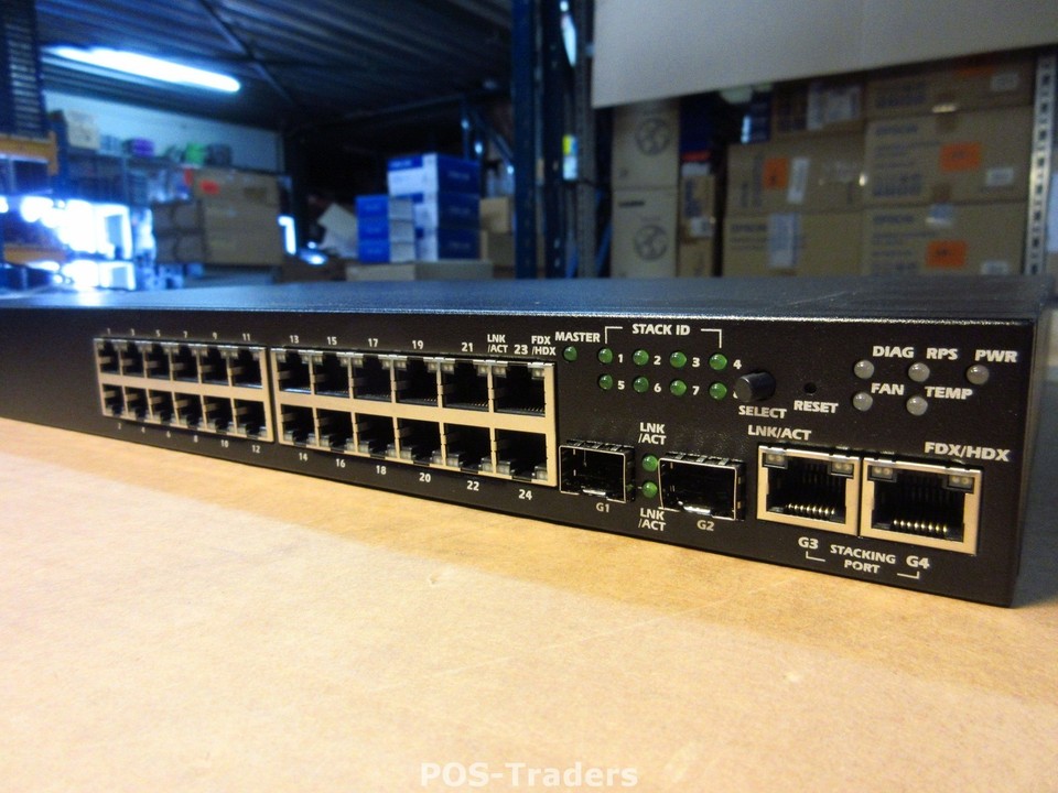 Dell 3524 PowerConnect 24x Ports 10/100 + 2x Gigabit SFP + 2x 10/100 ...