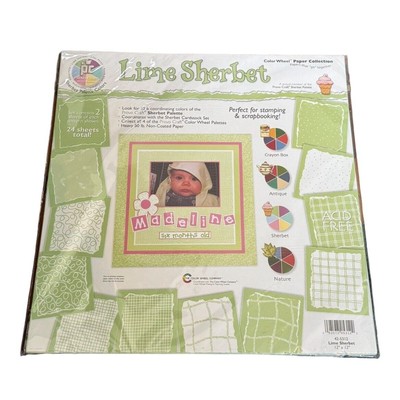 ProvoCraft Color Wheel Paper Collection Lime Sherbert Scrapbooking Card ...