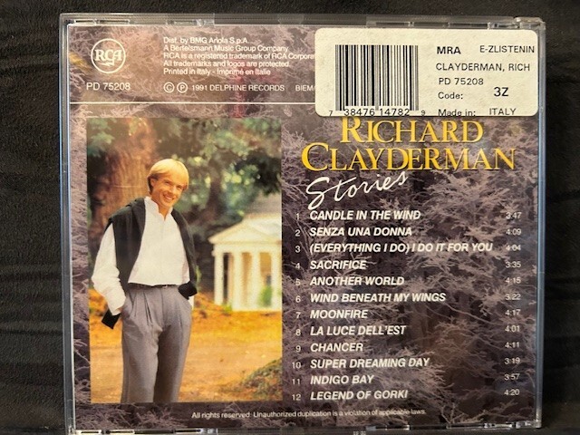 Richard Clayderman CD Stories 1991 Delphine Records Easy Listening New ...