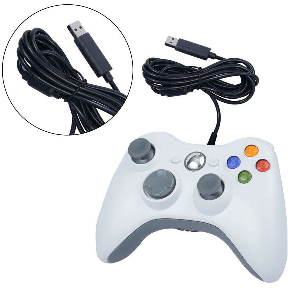 *BOXED* BLACK BRAND NEW USB WIRED CONTROLLER FOR XBOX 360 PC WINDOWS UK ...