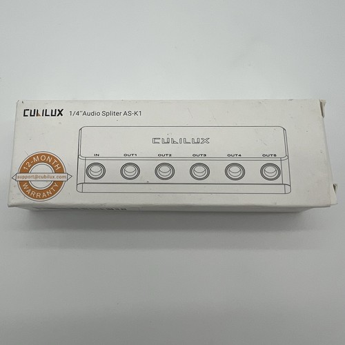 Cubilux 5-Way Quarter Inch Signal Splitter, Passive 1/4” Audio Splitter ...