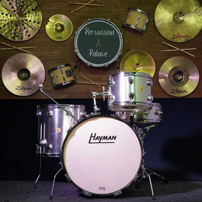 Hayman Vibrasonic Drum Kit in Silver w/ Matching Snare Drum (Shell Pack ...