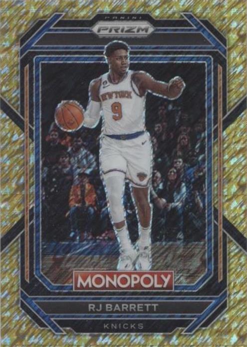 2022-23 Panini Prizm Monopoly - RJ Barrett #59 Gold Money Shimmer Prizm ...
