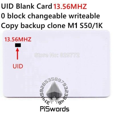 UID rewrite changeable nfc card with block0 mutable writeable for s50 ...