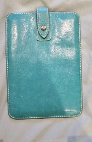 Filofax Malden Blue/ Green Teal eReader Case Leather Pop Button ...