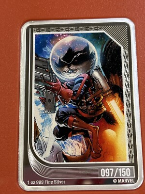 2023 Niue $2 Marvel Silver Mint Trading Coin Rocket Raccoon 97/150 | eBay