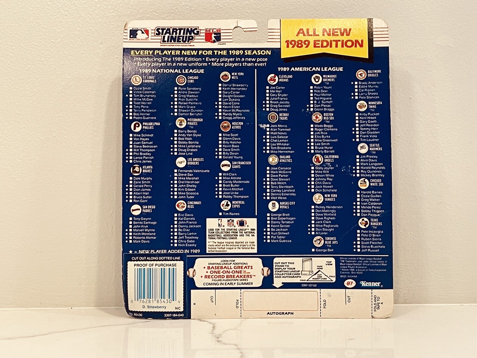 Sealed 1989 Kenner Starting Lineup MLB Darryl Strawberry Trading Card ...