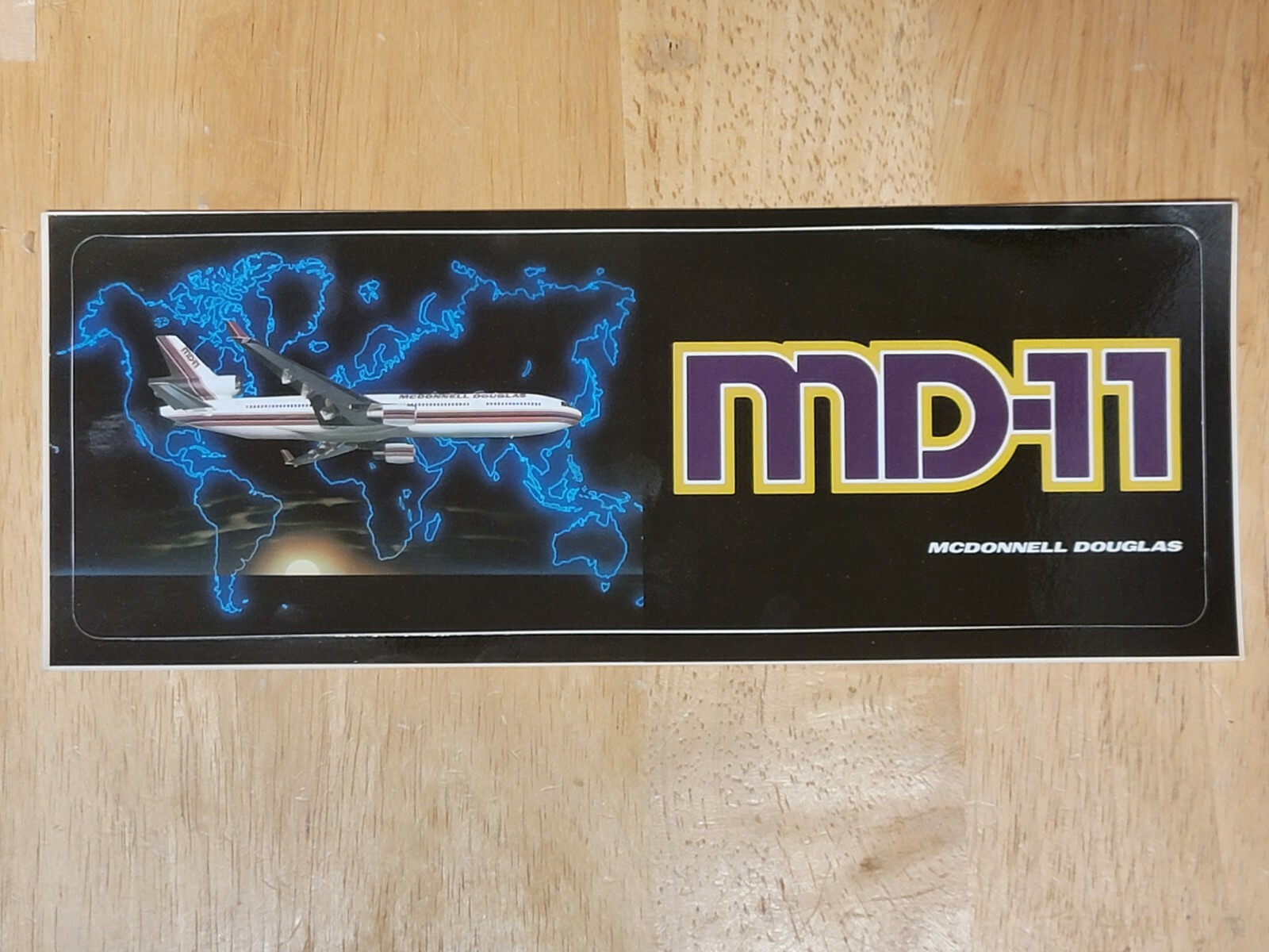 VINTAGE 1980s MCDONNELL DOUGLAS MD-11 Bumper AIRCRAFT STICKER DECAL NEW ...