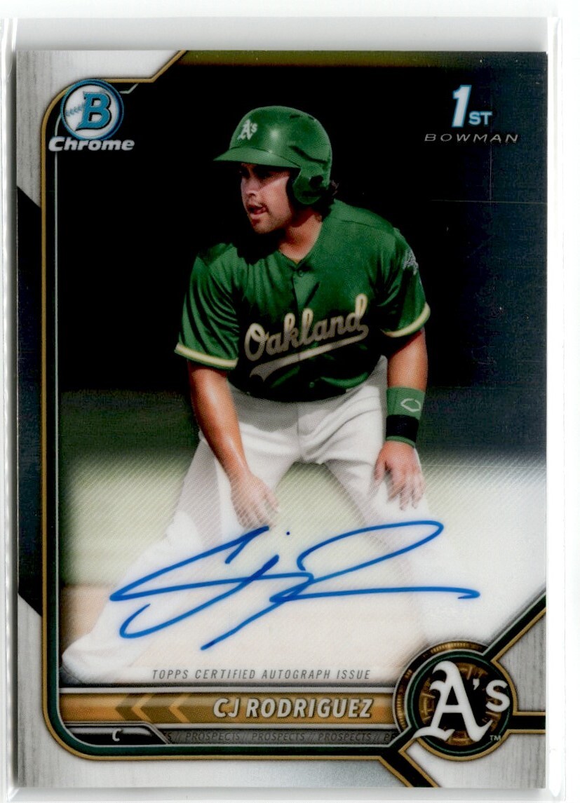 2022 Bowman Chrome Base Autograph CJ Rodriguez #CPA-CJR Auto Oakland ...