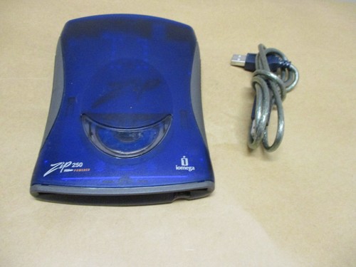 Iomega Zip 250 250MB External Drive Z250USBPCMBP USB Powered Blue ...