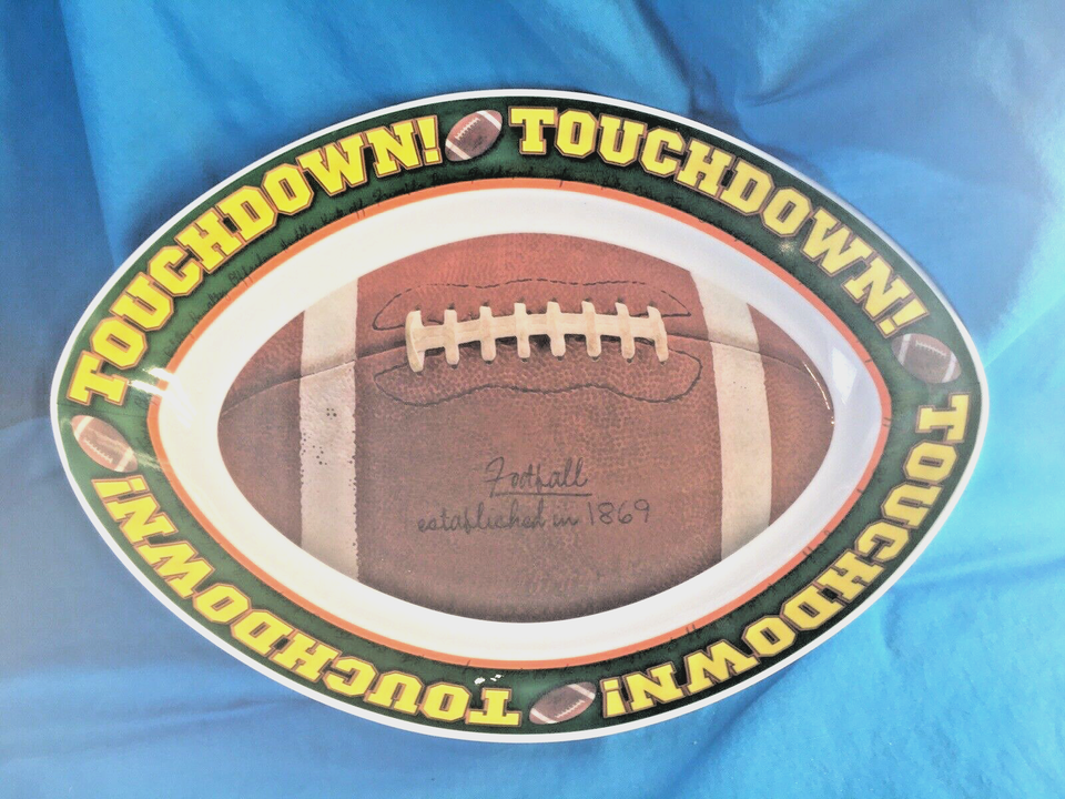 Football Chip Bowl Party Dish XLarge Touchdown Serving Platter ...