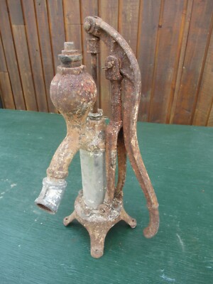 Antique Cast Iron Hand WATER PUMP with Chrome CYLINDER Beatty GREAT ...