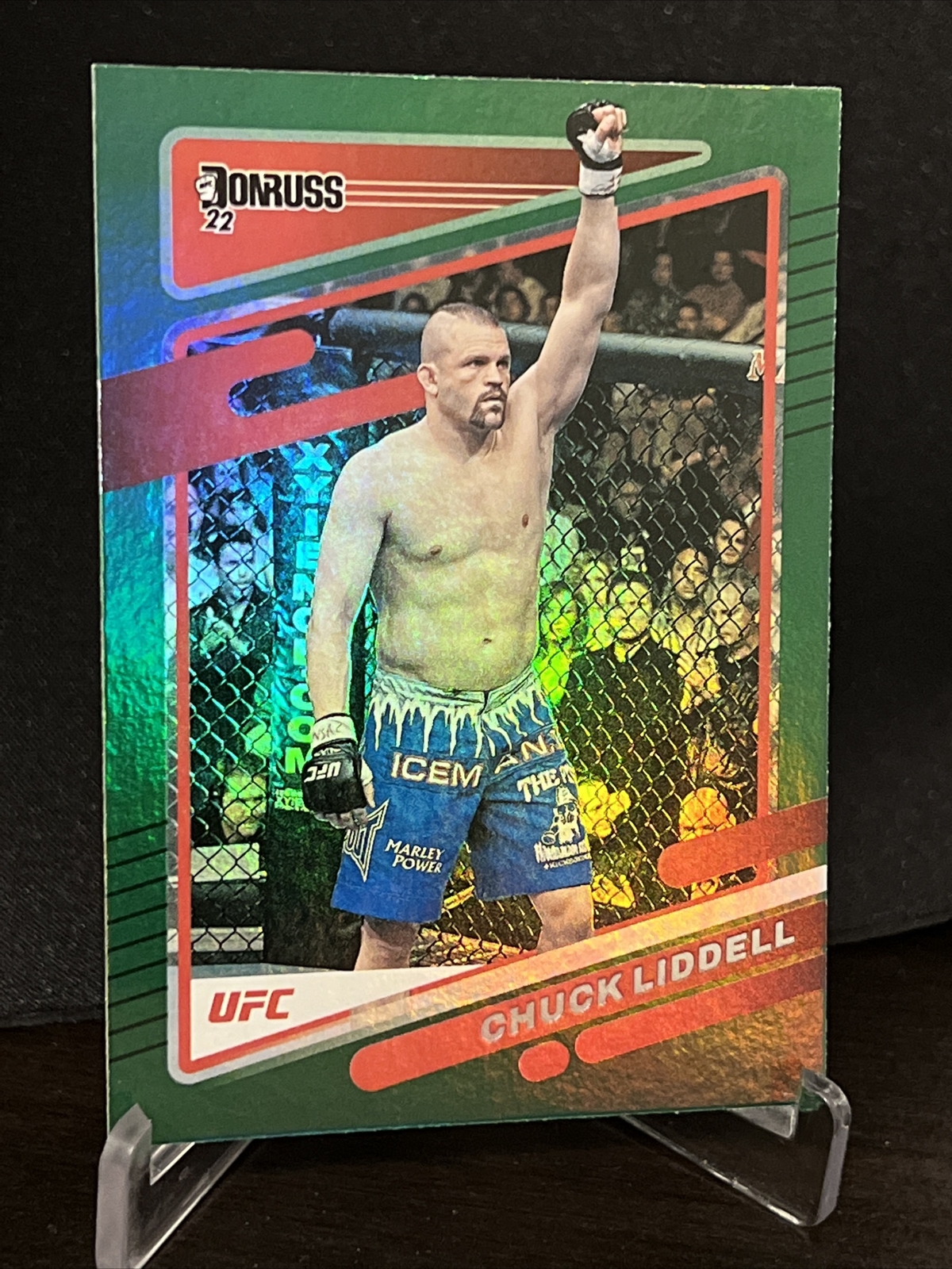 Chuck Liddell 2022 Donruss UFC Green Flood SP Parallel Iceman MMA HOF ...