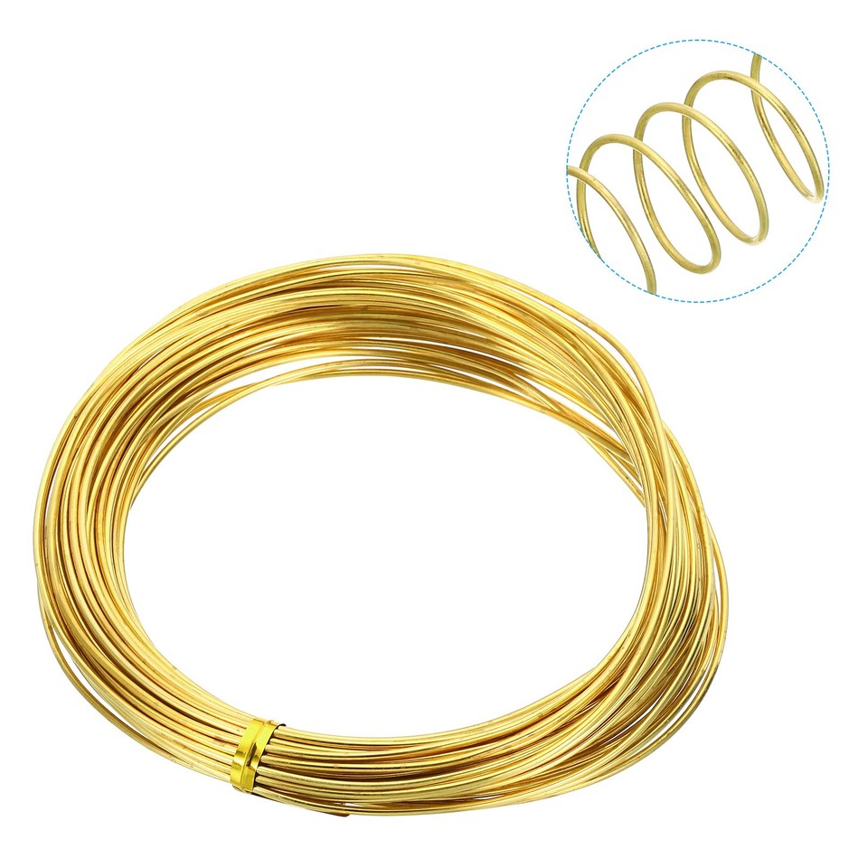 Half Hard Brass Wire, 1Pcs 16Gauge/1.3mm Diameter 10m/32.8ft Craft Wire ...
