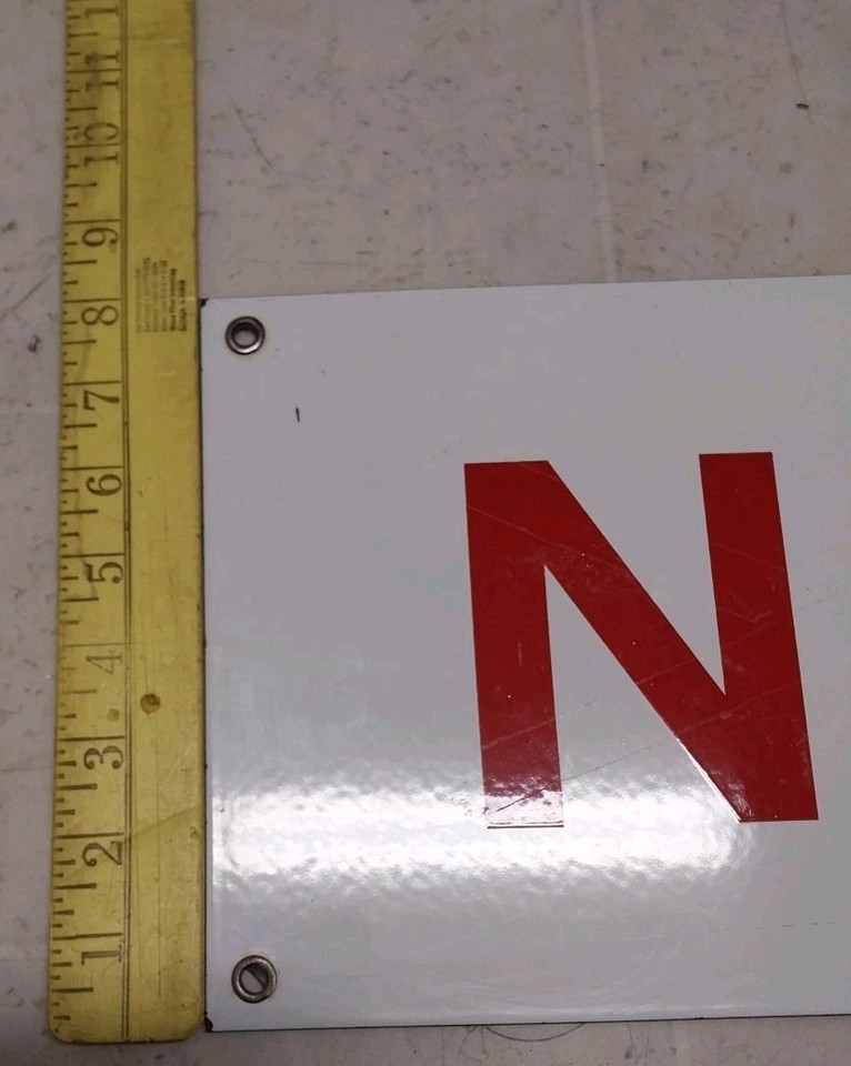 Vintage Gas & Oil Field Large Porcelain No Smoking Sign 8x 48" Man Cave ...