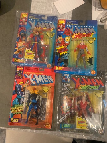 Lot of 4 ToyBiz X-Men / X-Force Figures – Raza, Warpath, Gideon, Kane ...