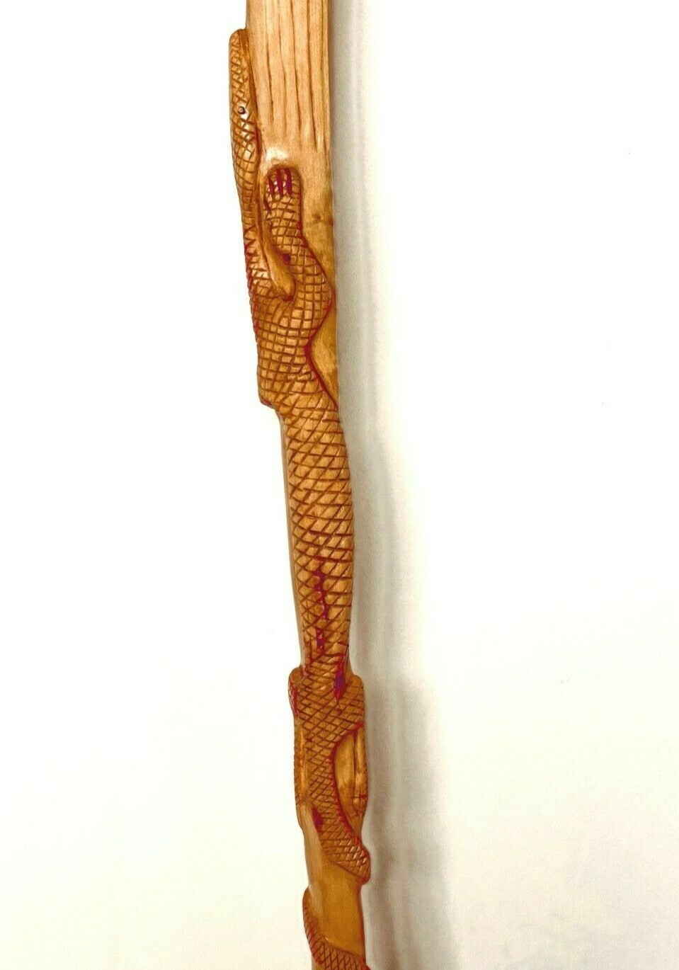 Handmade Hardwood Carved Lizard Wrapped Cane | eBay