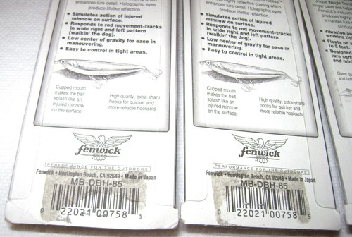 5 FENWICK LURES VIBRA BAIT SHALLOW CRANK DARTING BAIT GREAT COLORS LOT ...