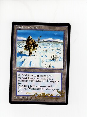 Adarkar Wastes Ice Age signed by Mike Raabe MP MTG Magic glossy #1 | eBay