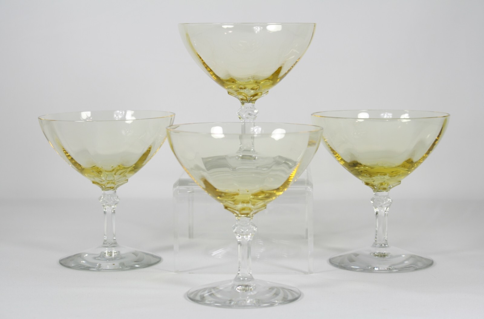 FOSTORIA YELLOW TOPAZ 5098 SHERBET-4USA- PCS | eBay