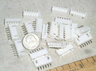 20 NEW B6B-XH-A SHROUDED THROUGH HOLE 6-POS 0.098" 2.50mm TIN PIN PCB ...