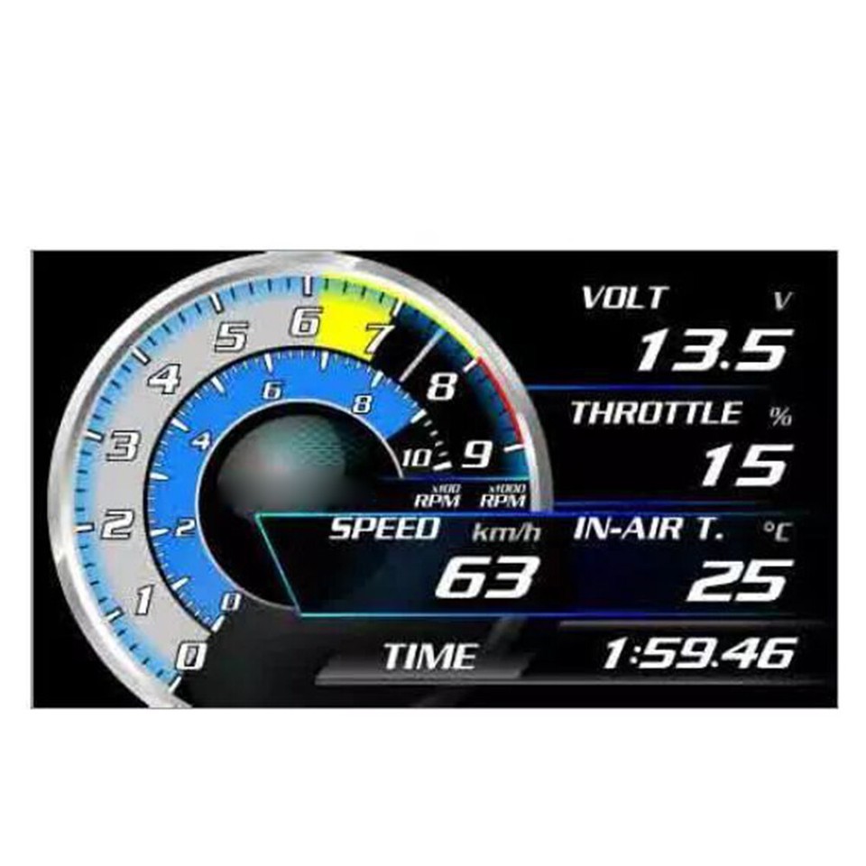 LCD Digital Instrument Cluster Universal Speedometer Tachometer | eBay
