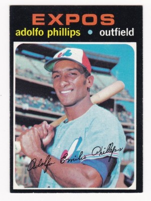 ADOLFO PHILLIPS 1971 Topps Baseball # 418 Montreal Expos Ex Plus - NM ...