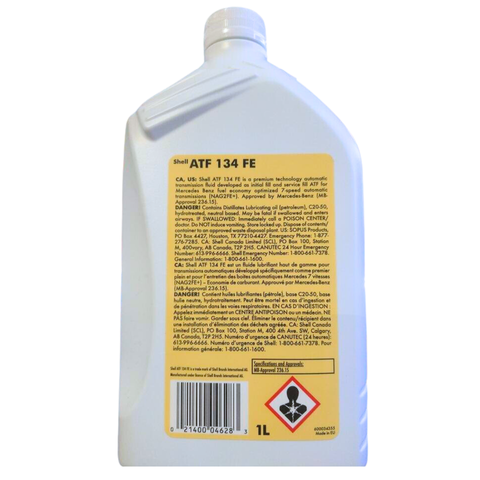 Shell ATF 134 FE Mercedes Benz 7 Speed Transmission Fluid MPN 550041879 ...