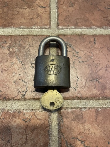 Vintage WB Wilson Bohannon Brass Padlock W/Key GM Foundry Defiance Oh ...