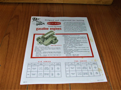 This vintage Karting West Bend Engine Div. DEALER INQUIRIES PRICES 3 ...