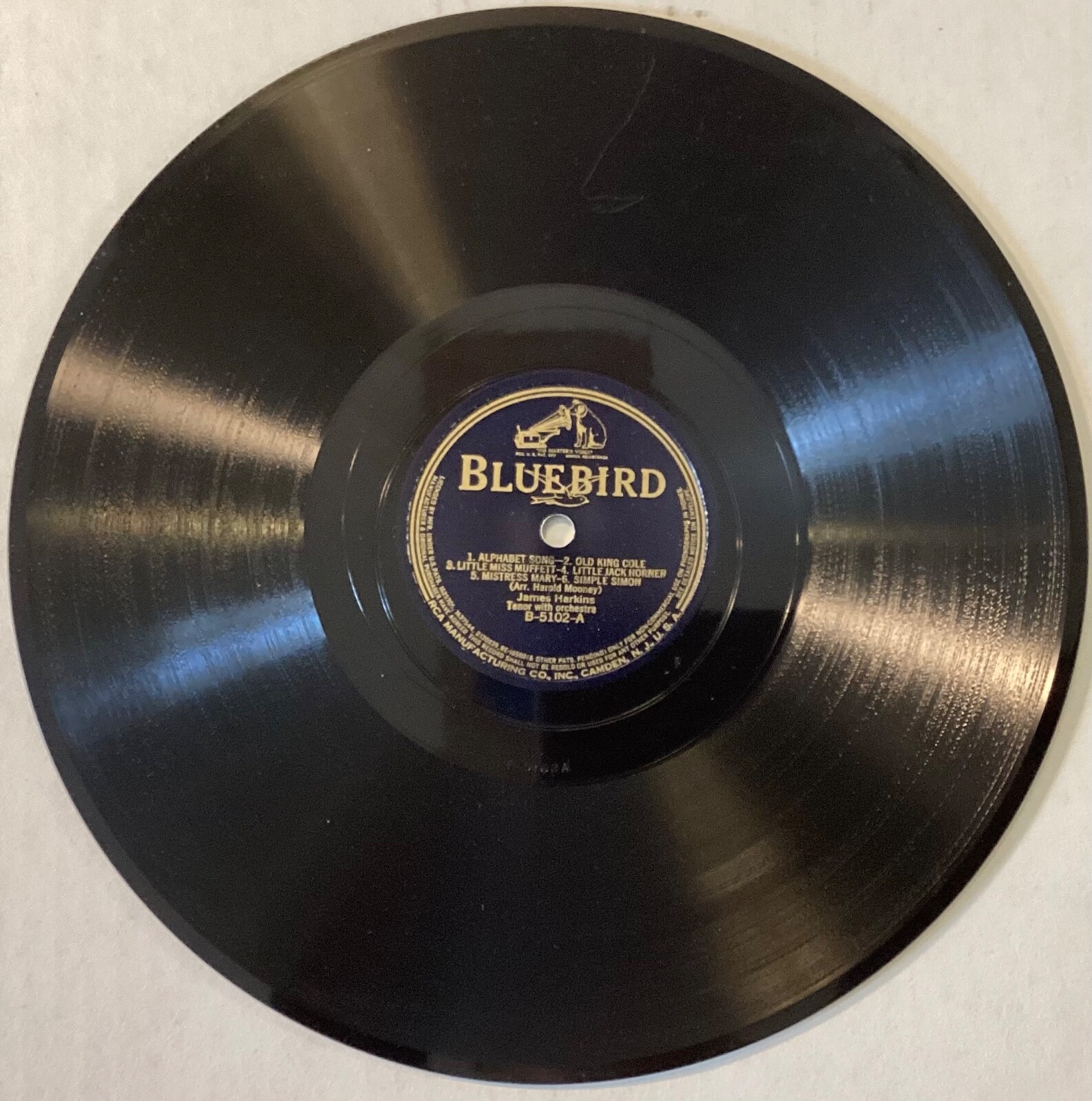 James Harkins – 78 rpm Bluebird B-5102: 1. Alphabet Song, etc/1. Jack ...