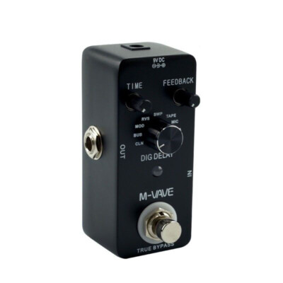 DIG DELAY Digital Delay Electric Guitar Effects Pedal w/ 9 Types Delay ...