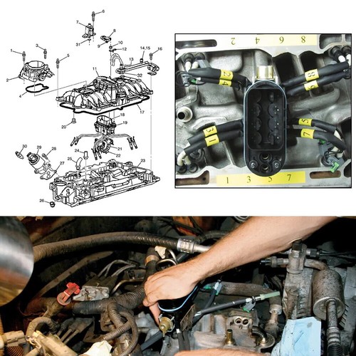 FJ504 Vortec Spider Fuel Injector Assembly 5.7L V8 For 1996-2002 GMC ...