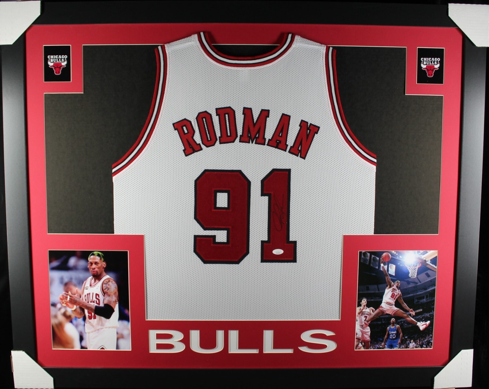 DENNIS RODMAN Signed/Autographed Custom Jersey in 35x43 Frame - JSA | eBay