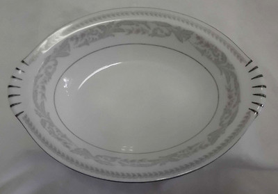 Vintage 'Invitation' Kent China Serving Bowl 1960's NEW Floral Platinum ...