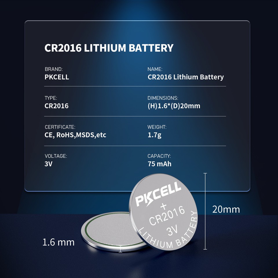 Upto 100x 3V CR2016 Button Coin Cell ECR2016 Lithium Watch Batteries ...