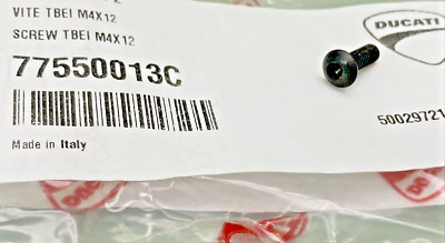 NEW GENUINE DUCATI 77550013C SCREW TBEI M4X12 | eBay