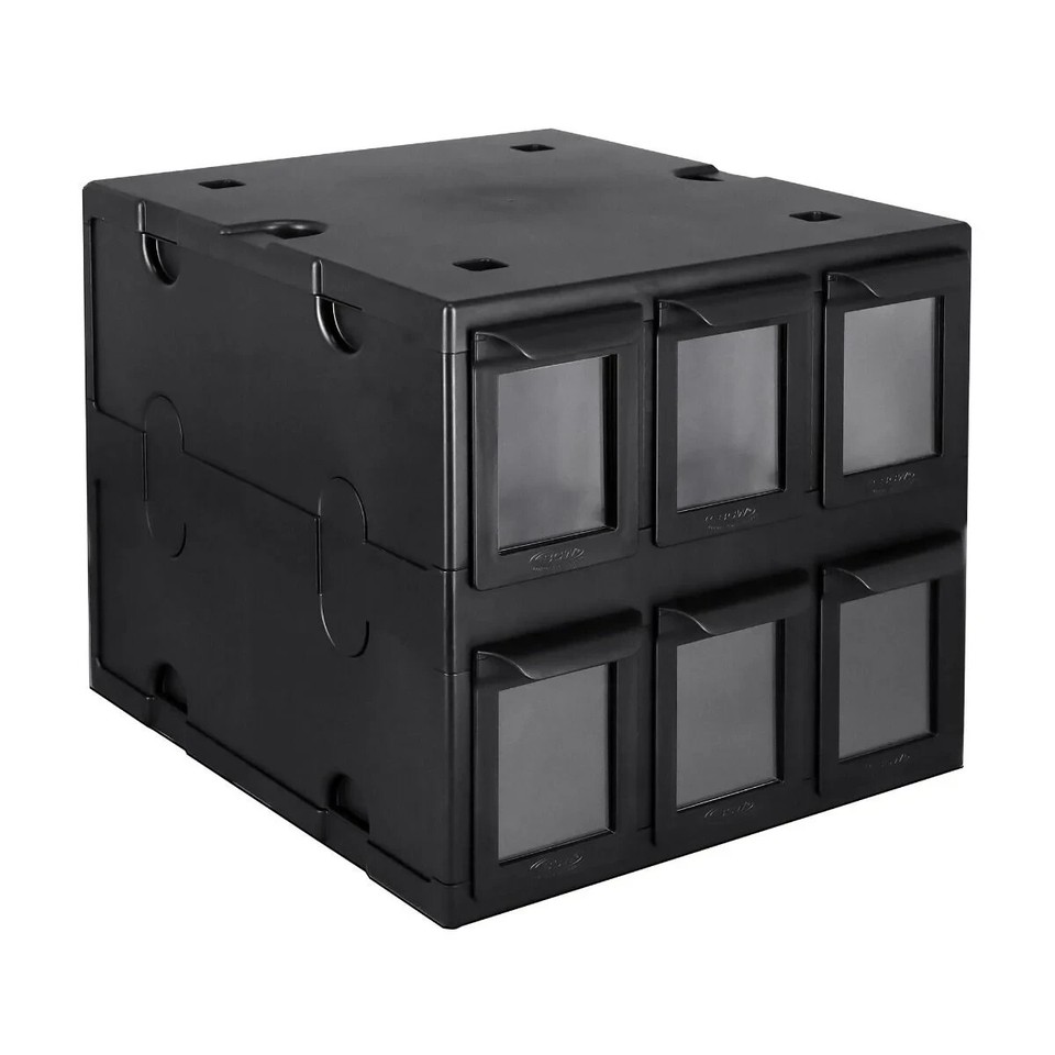 BCW 6 Drawer Card Catalog storage box bin - Black - NEW - Sports ...