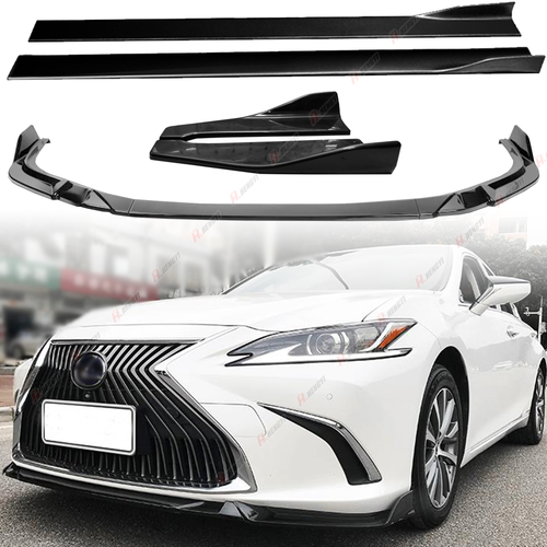 For Lexus ES300 ES350 2018-2021 Front Rear Bumper Lip Side Skirt Gloss ...