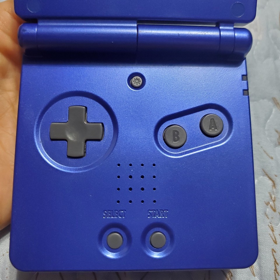 Nintendo Game Boy Advance SP GBA Cobalt Blue Handheld Console System ...