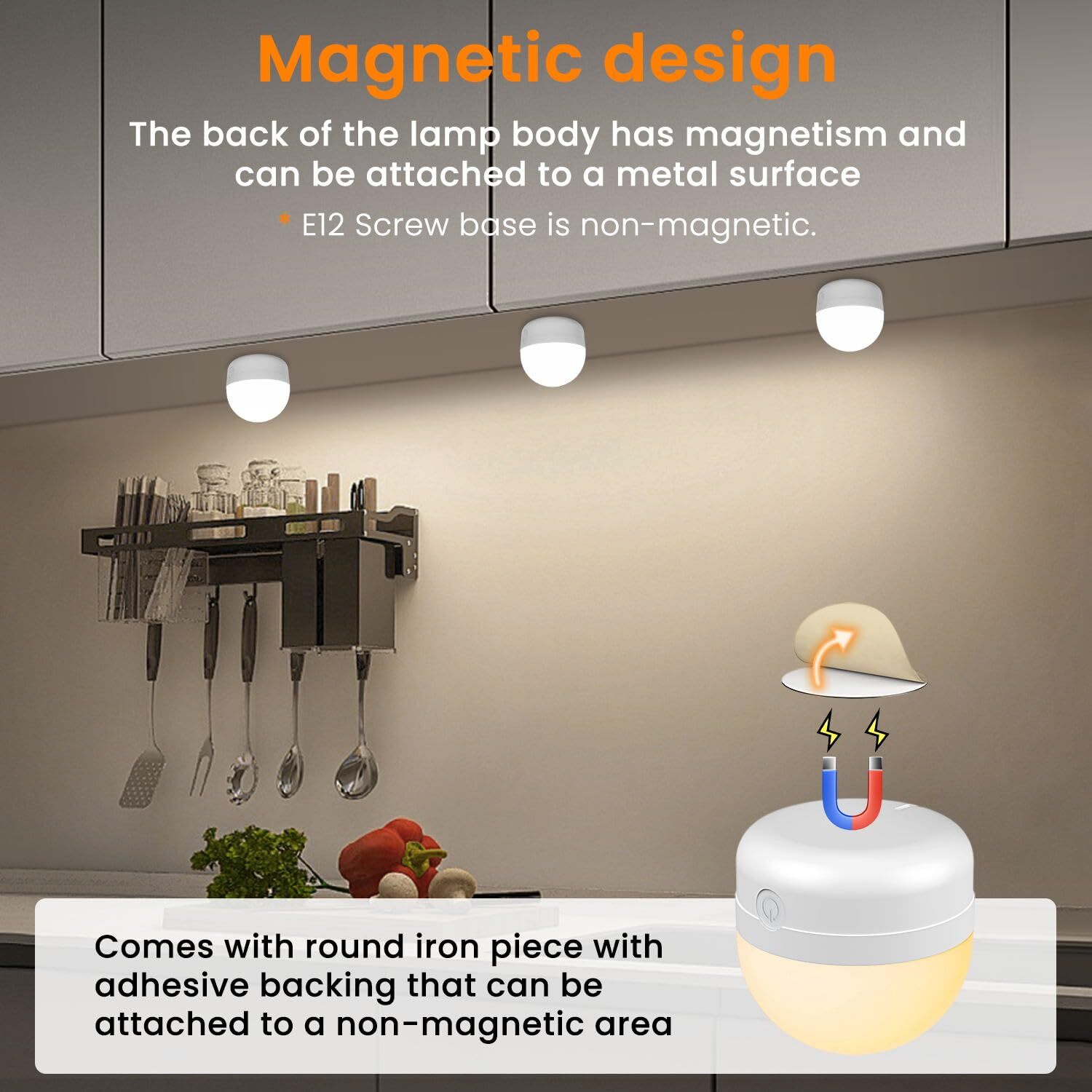 SCOPOW E12 Rechargeable Light Bulbs with Remote Control Timer and 3 ...