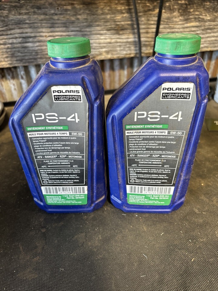 PURE POLARIS 2 PIECE PS4 FULL SYNTHETIC 5W50 4 STROKE MOTOR OIL-2 QTS ...