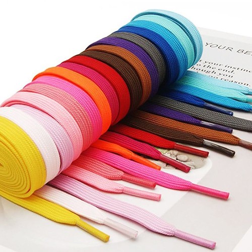 All-match Braided Shoelace Solid Color Flat Shoestring Women Men | eBay