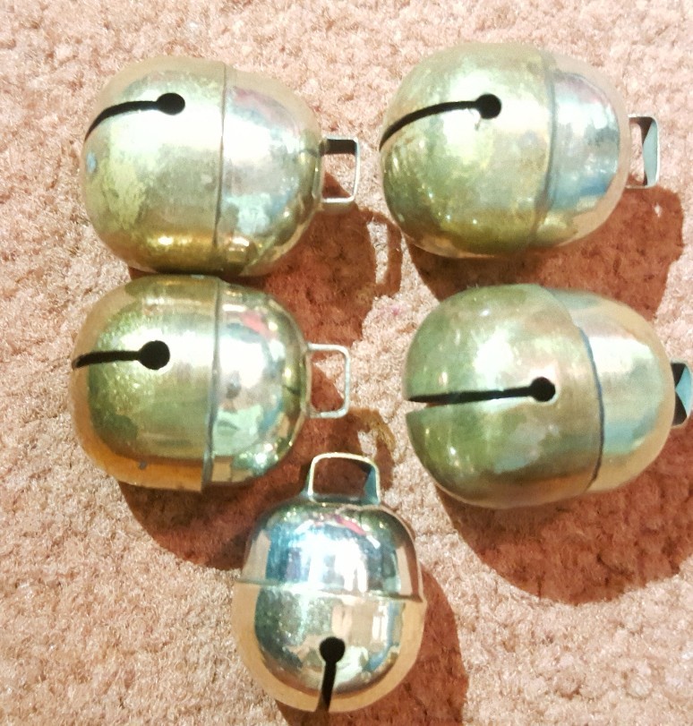 Falconry, Dog,Cat Bells Two Tensile Acorn Bell Pair (Brass & Silver ...