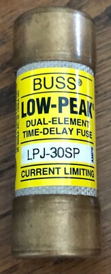 Bussmann LPJ-30SP, 30A 600V Current Limiting Class J Dual Element Time ...