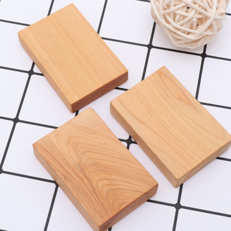 3 Pcs DIY Projects Model Unfinished Wood Craft Blocks Rectangle | eBay