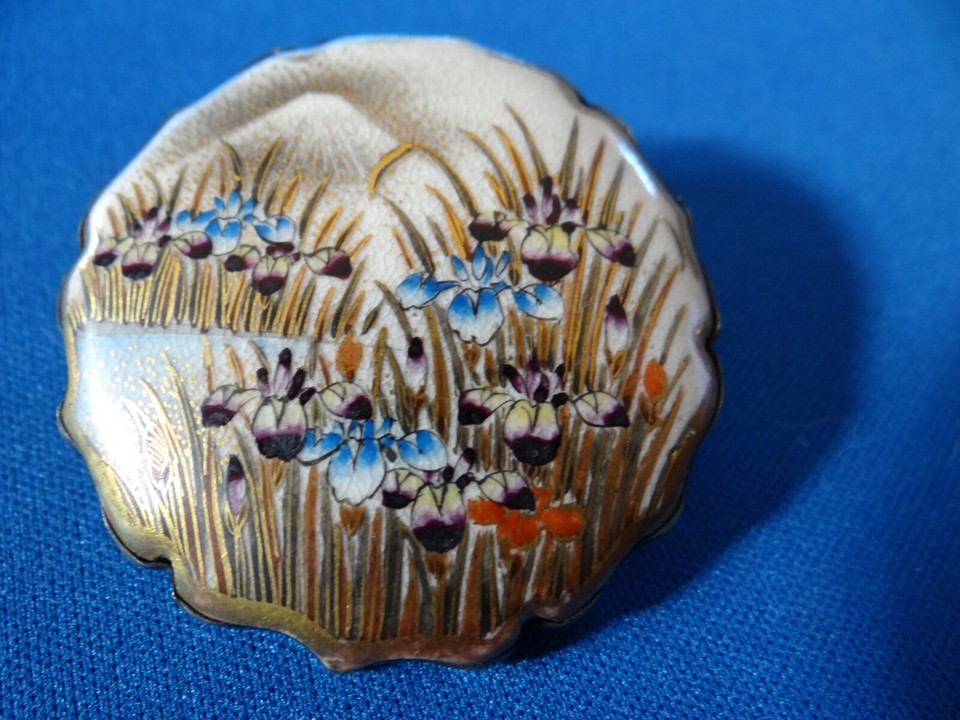 Antique Japanese Meiji Period Satsuma Silver Belt Buckle Made into ...