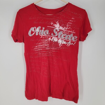 My U Ohio State Go Bucks Womens Red S/S T Shirt size Large Excellent ...